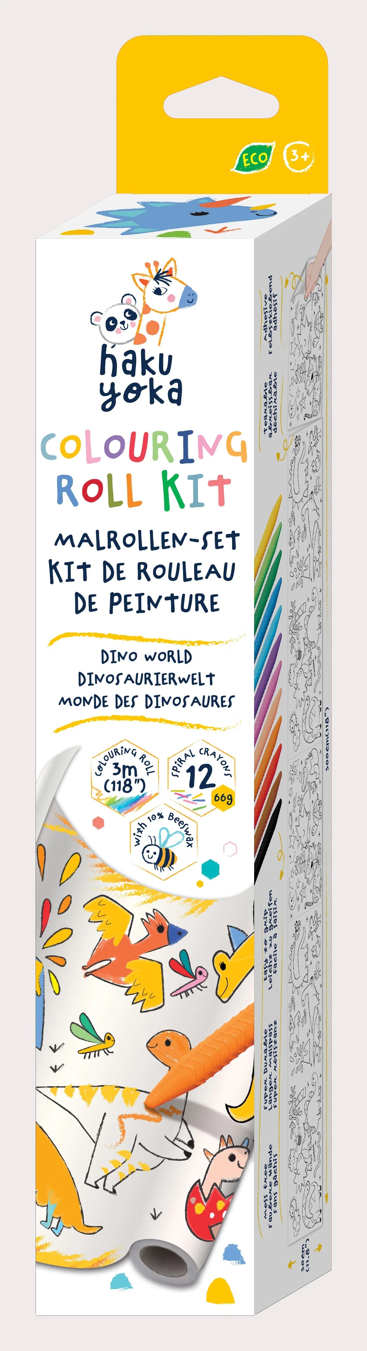 Haku Yoka Colouring Roll Kit - Dino World – Little Beach Road