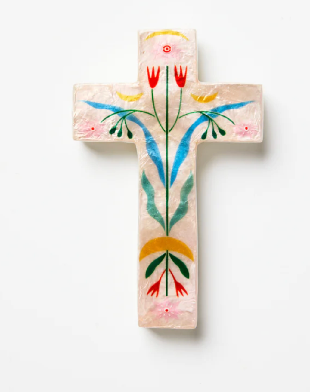 Jones & Co Fable Pink Floral Small Cross – Little Beach Road